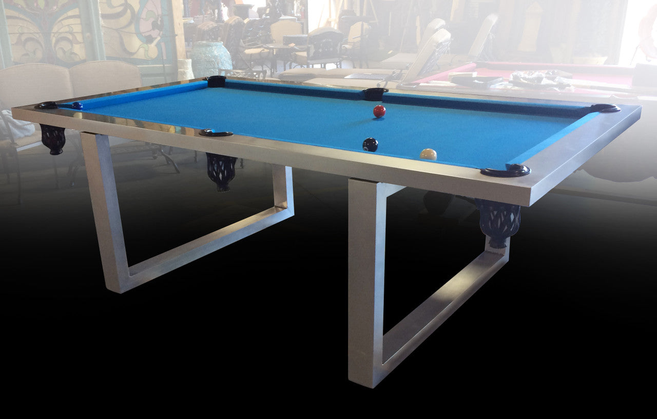 AFD Home New Modern Stainless Steel Pool Table Indoor/ Outdoor 1125079